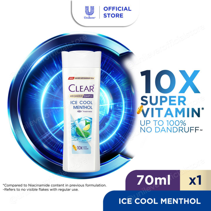 Clear Ice Cool Menthol Anti-Dandruff Shampoo 70ml | Lazada Singapore