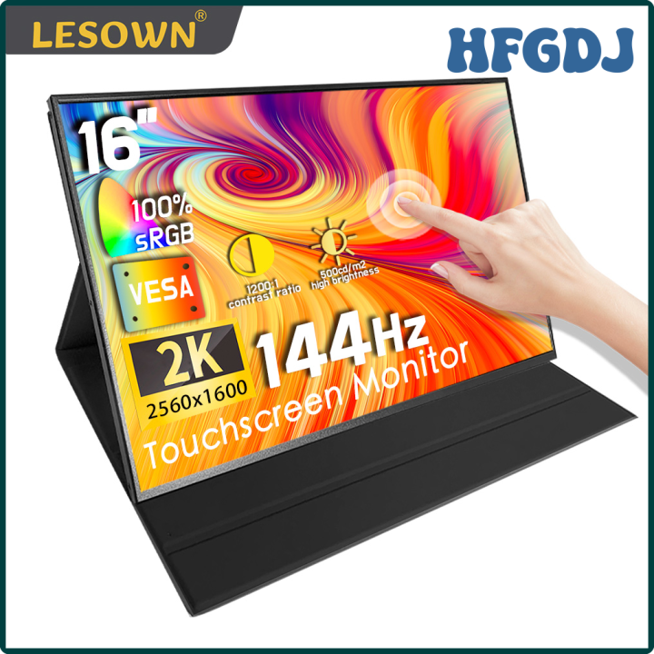 HFGDJ LESOWN Ultrawide Portable Monitor 16 inch USB C 2.5K UHD ...