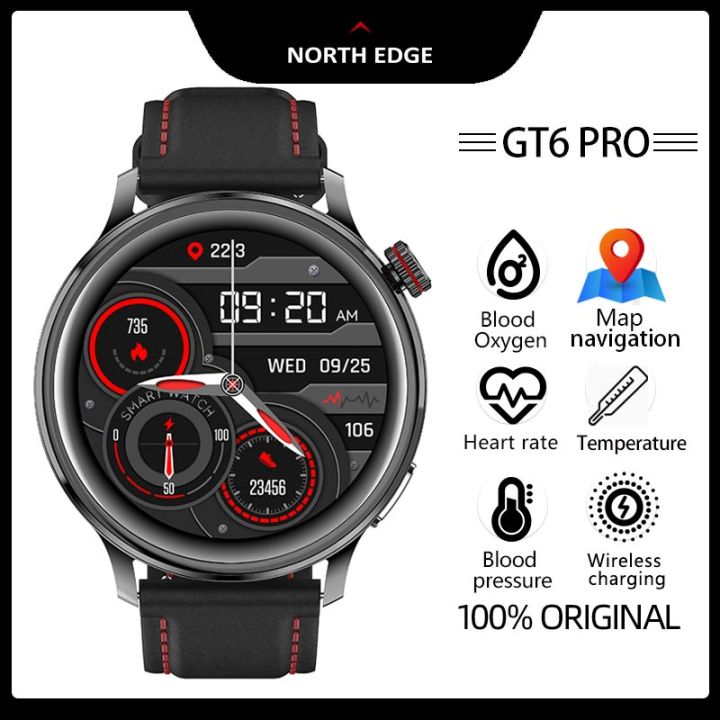 NORTH EDGE GT6 PRO 2024 New AMOLED Smart Watch Map Navigation Barometer ...