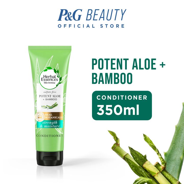 Herbal Essences Strength and Moisture Potent Aloe + Bamboo Conditioner ...