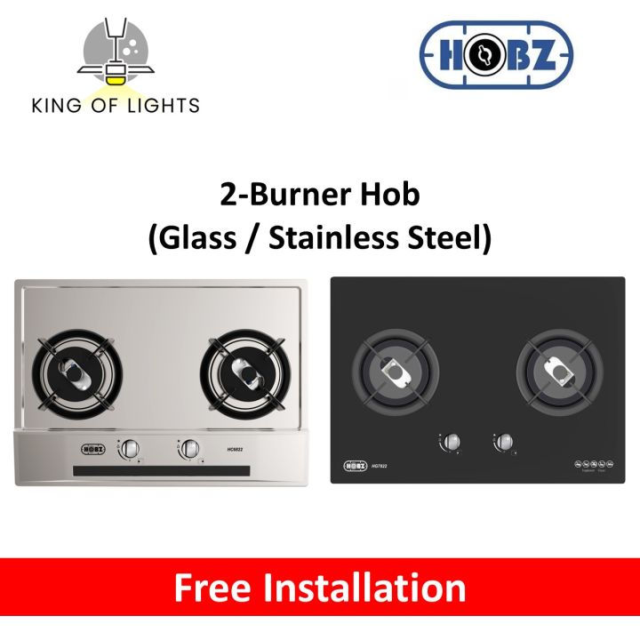 Hobz 2-burner Hob (Glass / Stainless Steel) | Lazada Singapore