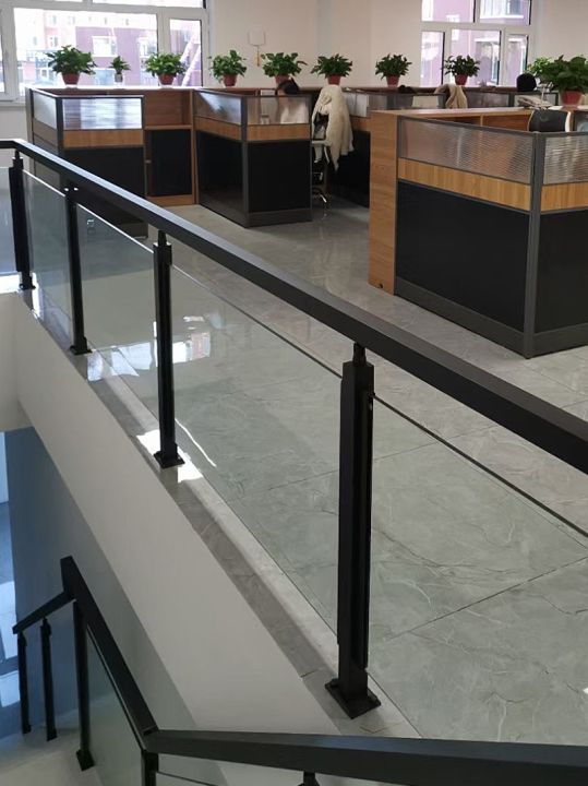 304 stainless steel stair handrail indoor household tempered glass ...
