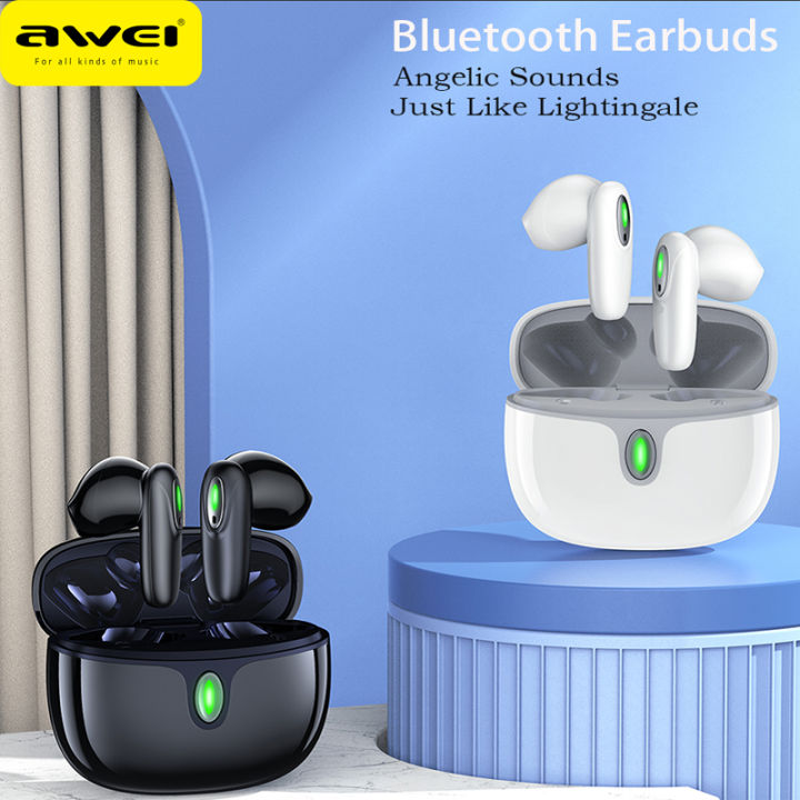 Awei T39 NEW TWS Earphone Wireless Bluetooth 5.3 Headphones Noise Reduction Earbuds With Mic ...