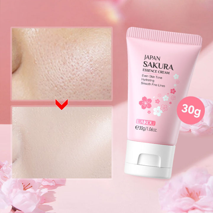 LAIKOU Japan Sakura Face Cream Nourishing Skin Rejuvenate Essence Cream ...