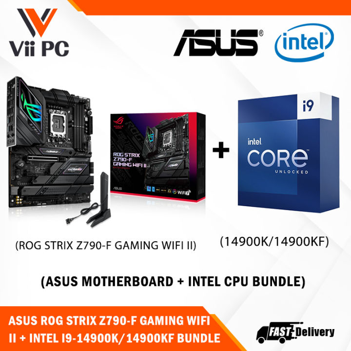 ASUS ROG STRIX Z790-F Z790F Z790 F GAMING WIFI II Motherboard + Intel i9-14900K/i9-14900KF ...