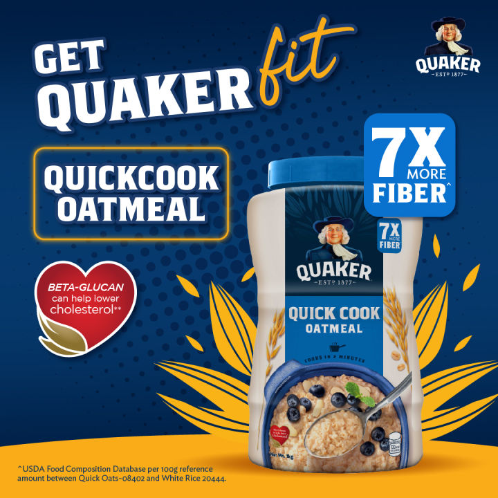 Quaker Quick Cooking Oatmeal 1kg Jar | Lazada PH