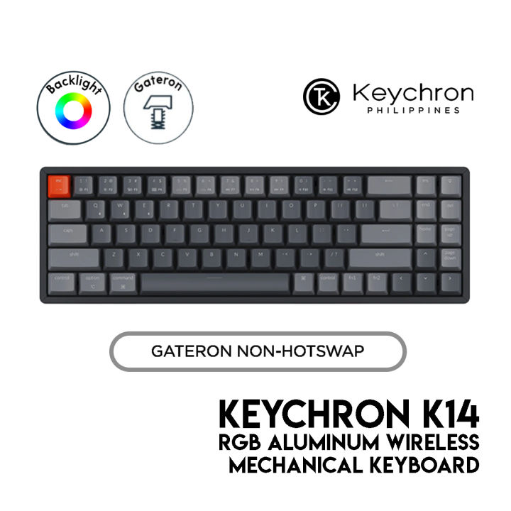 Keychron K14 Mechanical Keyboard, 70% Layout, Wired/Bluetooth, RGB ...