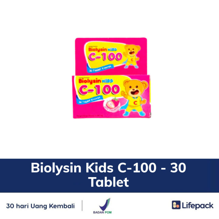 Biolysin Kids C-100 - 30 Tablet - LIFEPACK | Lazada Indonesia
