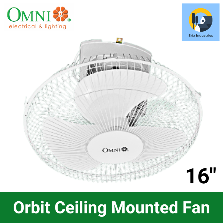 Omni Orbit Ceiling Mounted Fan 16" with Switch VFO-400 Heavy Duty ...