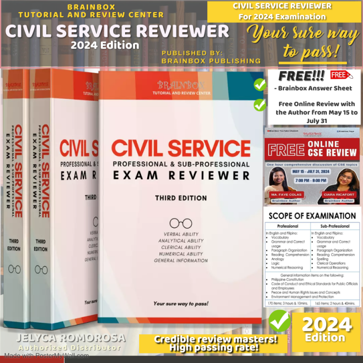 Brainbox Civil Service Reviewer - 3rd Edition (For 2024 Examination ...
