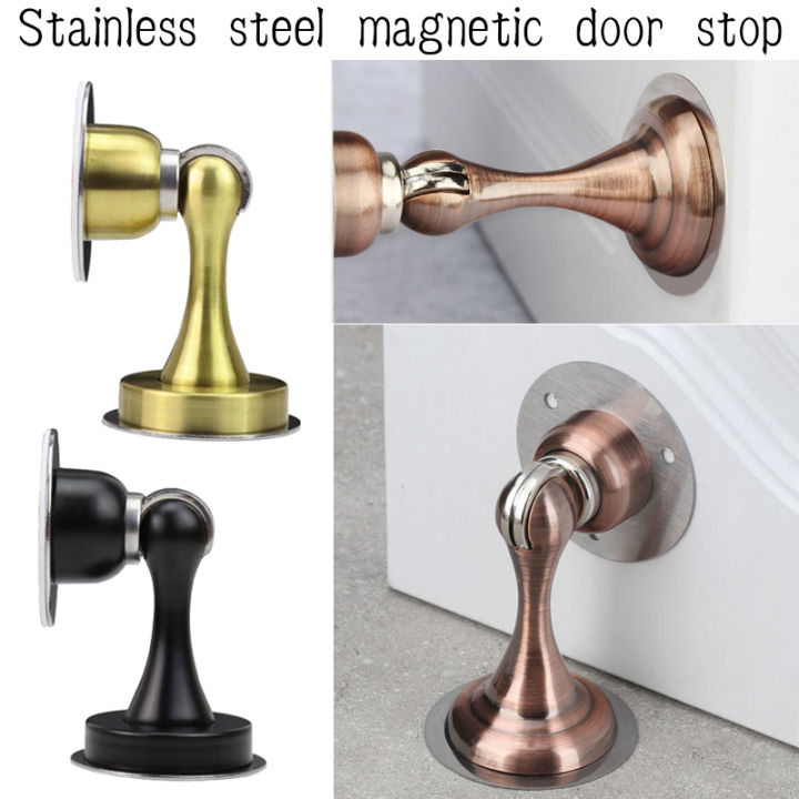 Stainless Steel Magnetic Door Stops Noiseless Door Holder Stopper ...