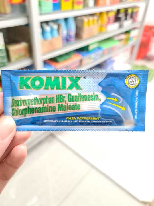 KOMIX PEPPERMINT SACHET / KOMIX MINT / KOMIX OBAT BATUK DAN MELEGAKAN ...