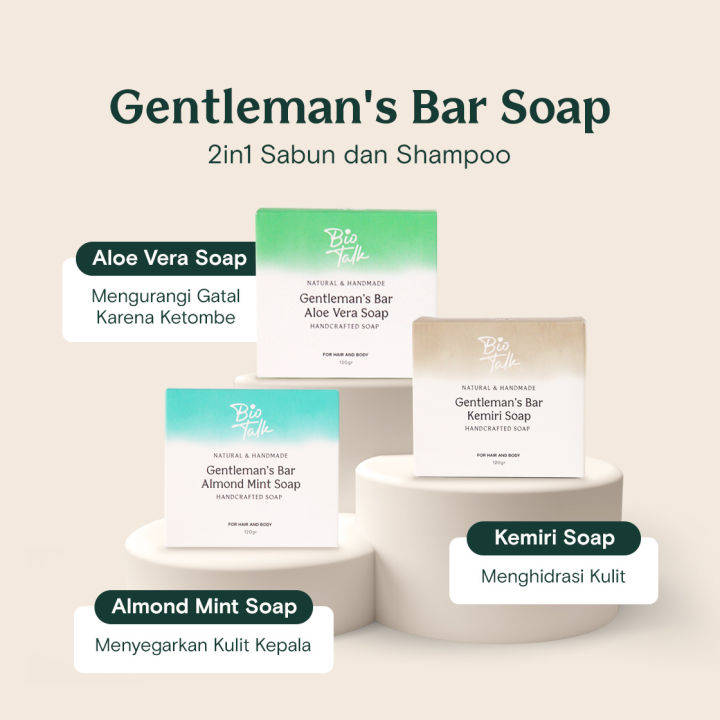 BioTalk Sabun Shampoo Natural Herbal | Gentleman's Bar Shampoo Soap ...