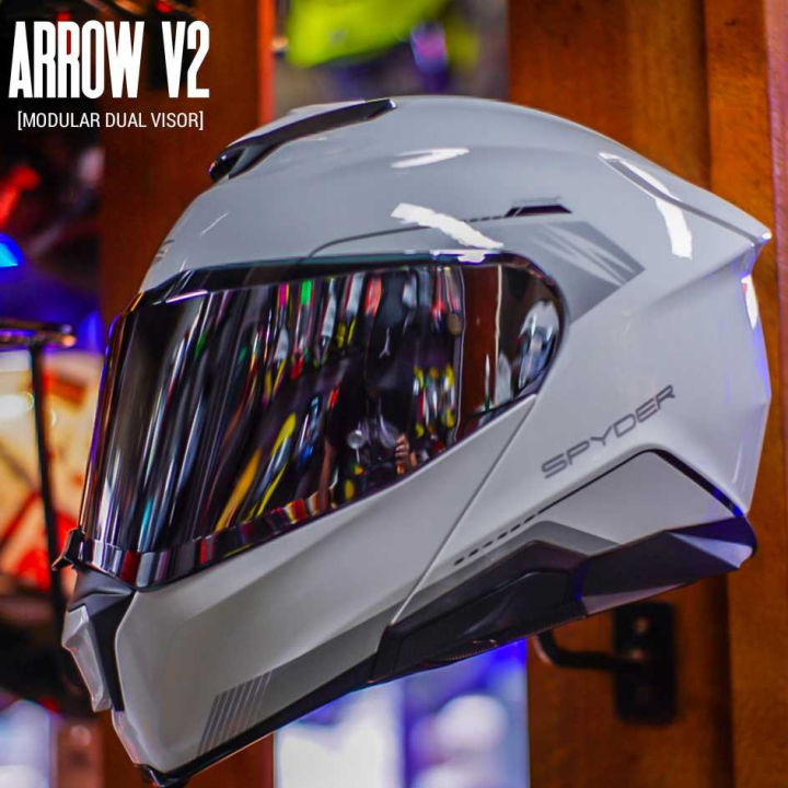2025 new Spyder Arrow v2 Modular Dual Visor Helmet (FREE CLEAR VISOR ...