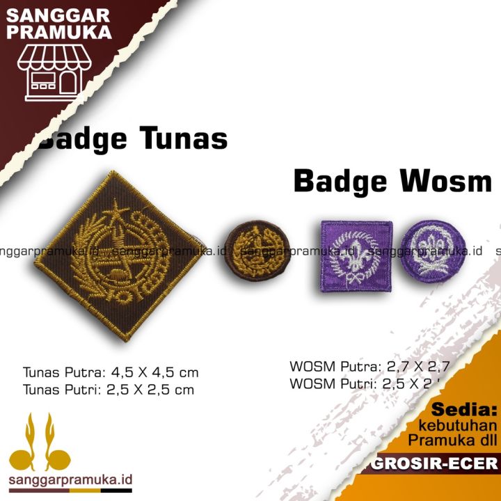 Tanda Tunas Pramuka - Tanda WOSM - Tanda Pandu Dunia Bordir | Lazada ...