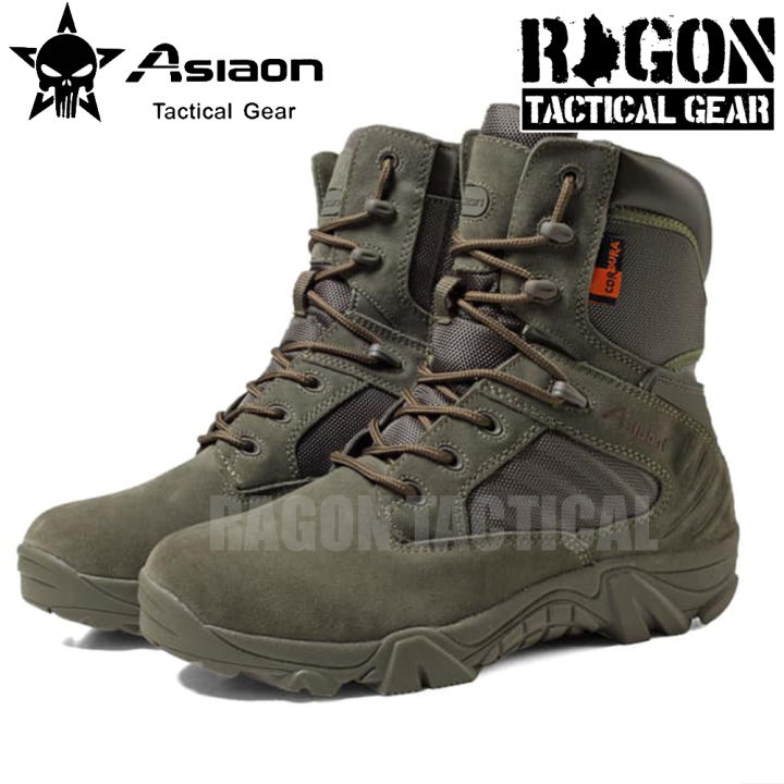 RAGON 516 Highcut Side Zipper Tactical Boots Shoes for Training Outdoor ...