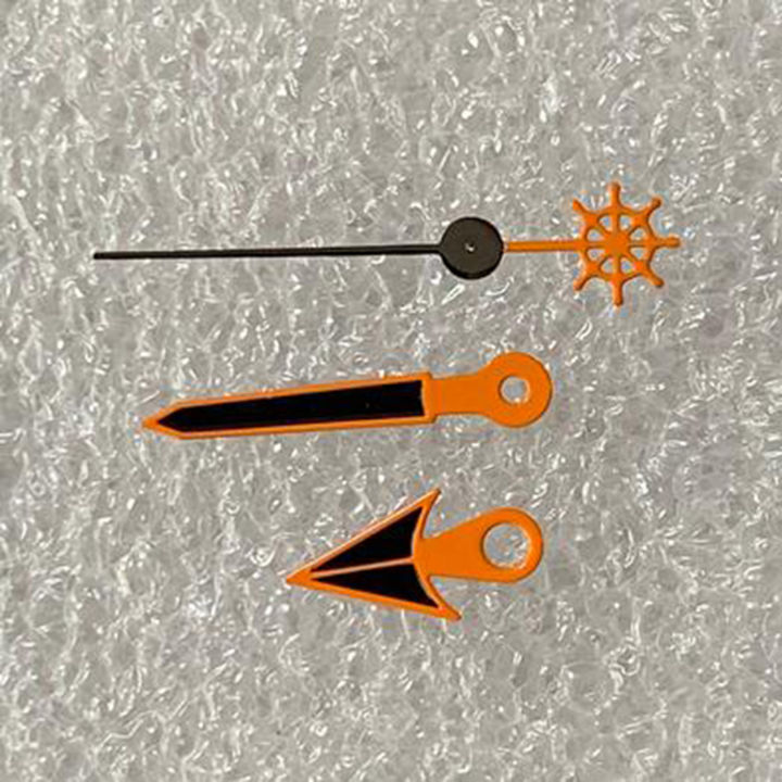 Orange Edge Black Watch Hands Fish Turtle Seconds Watch Accessories for ...