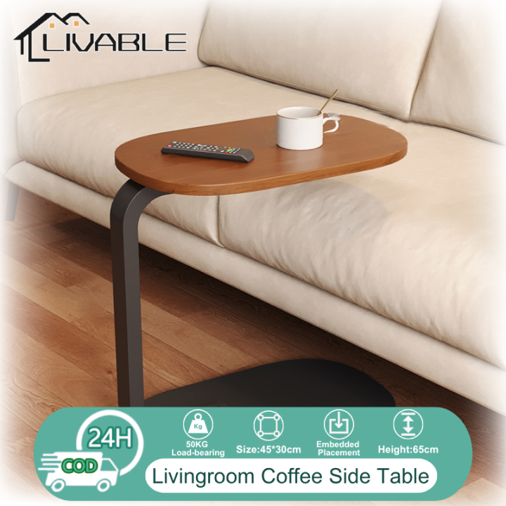 LIVABLE Mobile Sofa Side Table Living Room Coffee Tea Table Nordic ...