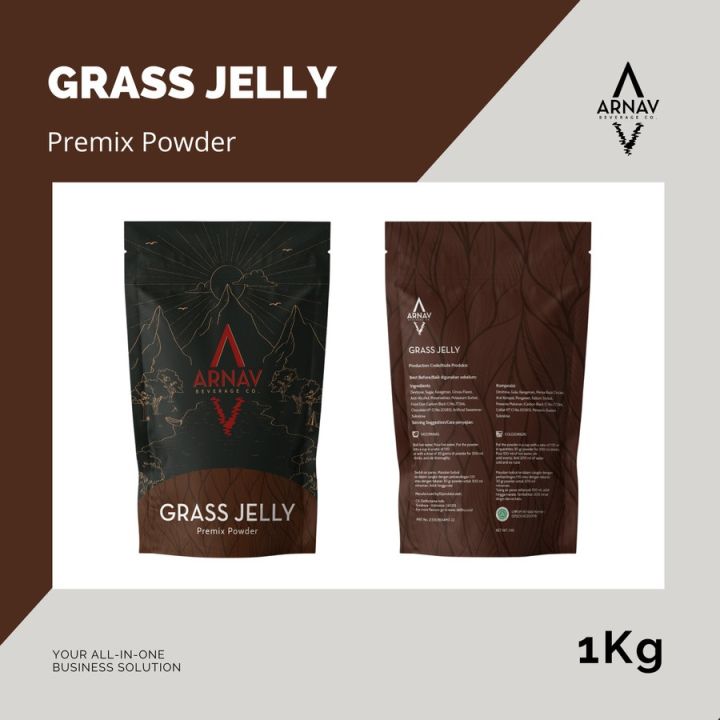 Arnav Premix Powder Grass Jelly - Minuman Bubuk Premix Cincau Premium ...