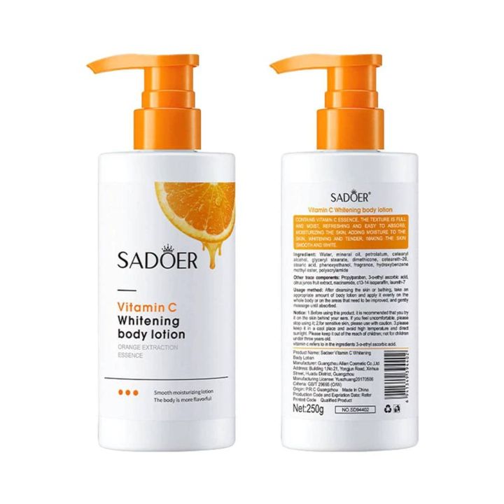 SADOER 250G PURIFIED VITAMIN C BODY CREAM MOISTURIZING | Lazada