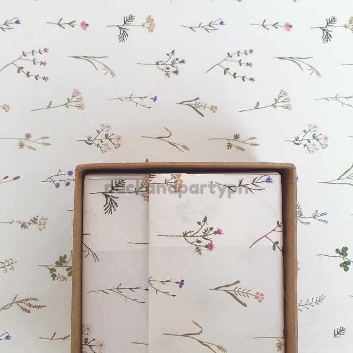 Pack And Party 12"x18" Floral Greaseproof Tissue Wrapping Paper | Lazada PH