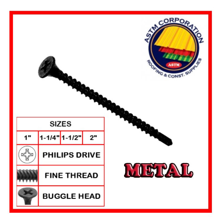 Gypsum Screw for Metal 7 x 65 (2-1/2 inches) 100 pcs | Lazada PH