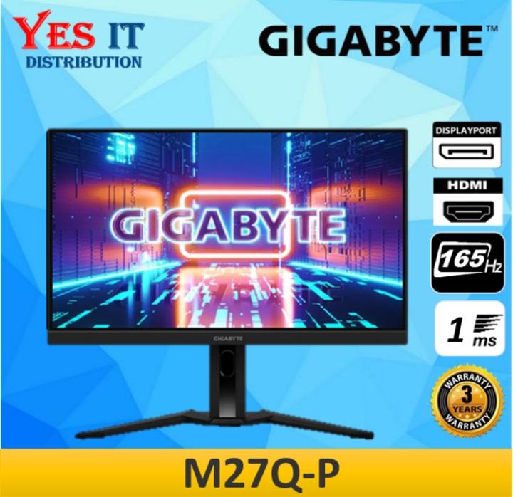 GIGABYTE 27”SS IPS M27Q-P Gaming Monitor (165Hz ,1ms , 2‎560 x 1440 ...