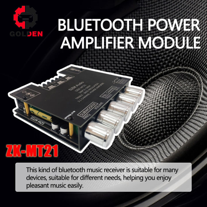 ZK-MT21 Amplifier Bluetooth Subwoofer Stereo Saluran 50W X 2 +100W Papan Kontrol Nada Amplifier ...