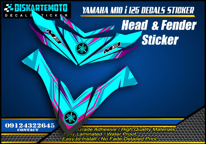Mio i 125 Head & Fender STICKER only | Lazada PH