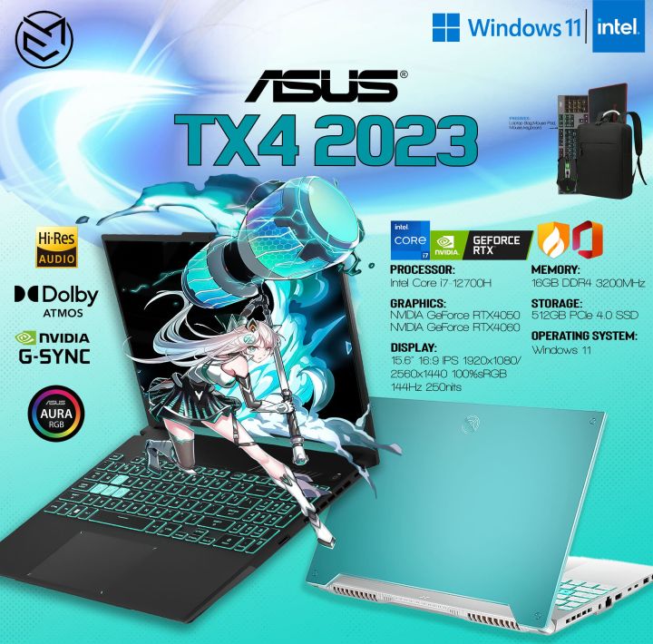 ASUS TUF Series TX4 2023 12TH GEN i7-12700H RTX4050/RTX4060 15.6 ...