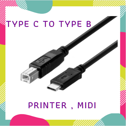 สายแปลงหัว Typo C ออก Type B สำหรับเครื่อง Printer และเป็น สาย Midi ...