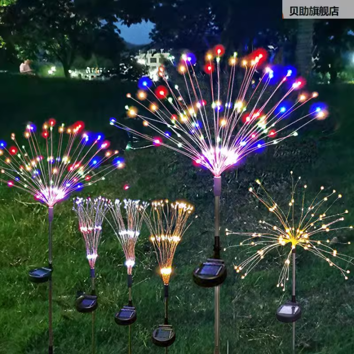 【1pcs】Solar Garden Lights Solar Firework Lights Solar Powered String ...