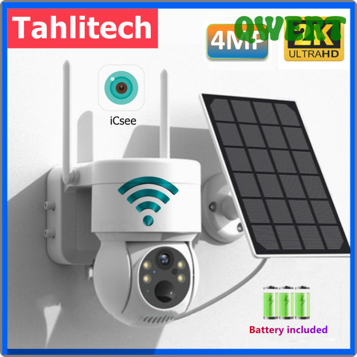 QWERT Solar Camera WIFI Outdoor 4MP HD Wireless Security CCTV ...