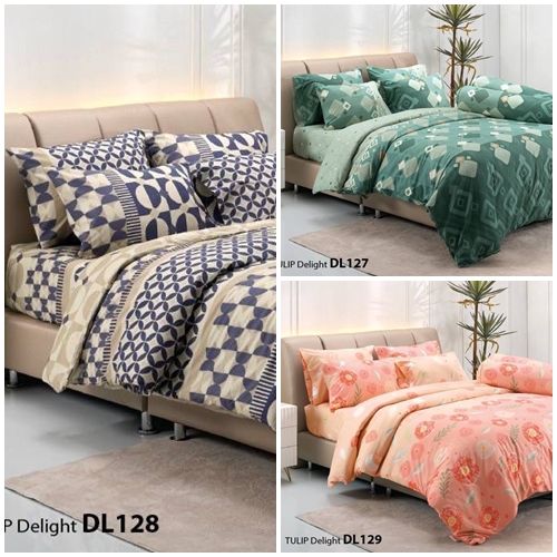 Tulip Delight ชุดผ้าปูที่นอน ไม่รวมผ้านวม ขนาด 3.5 /5 /6 ฟุต พิมพ์ลาย DL117 DL118 DL119 DL120 ...