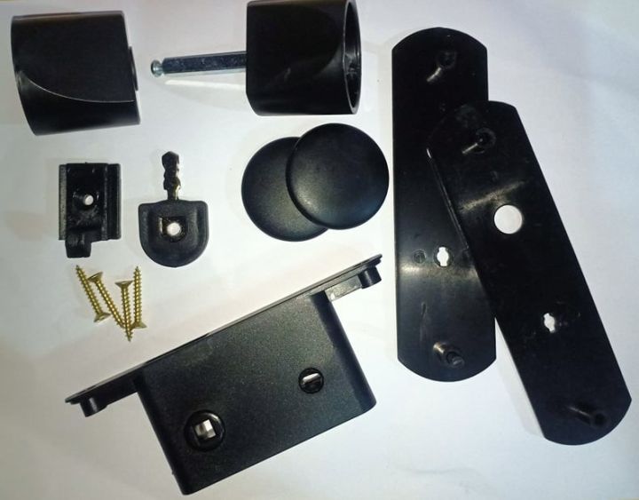 Door Knob (Lockset/Black) ONLY for Spectrum and French Type Door - PVC ...