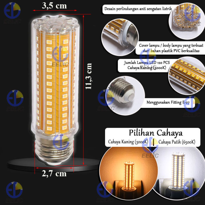 EELIC LAU-K1227 Led corn bulbs lampu bentuk jagung power 12 watt 220v ...