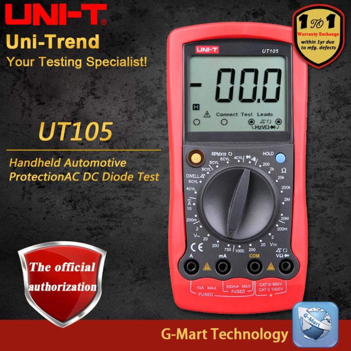 UNI-T UT105 Automobile Multimeter (Vehicles Automobile Diagnostic ...