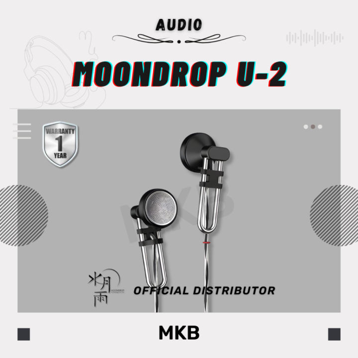 [READY STOCK] Moondrop U-2 Hi-Fi Earbuds 14.8mm Dynamic Driver Classic ...