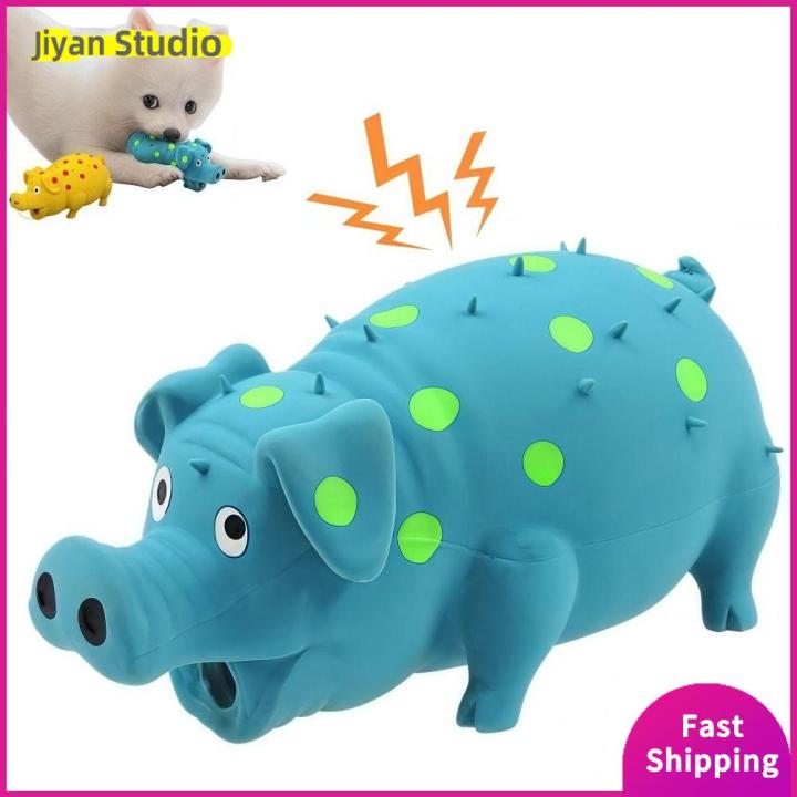 JIYAN2866 with Sound Squeaker Dog Squeaky Toy Durable Grunt Pig Dogs ...
