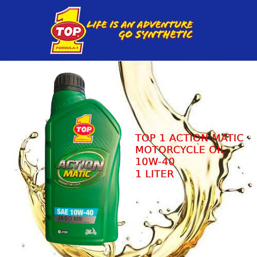 TOP 1 ACTION MATIC MOTORCYCLE OIL 10W-40 1 LITER | Lazada PH