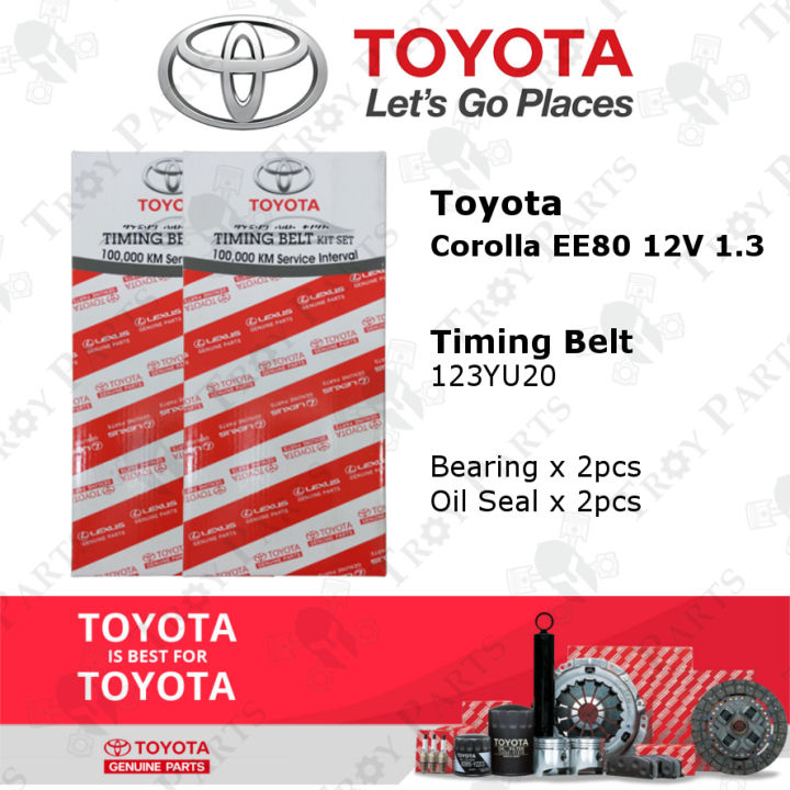 Toyota 100K Timing Belt Kit Set 13568-19165 for Corolla EE80 12V 1.3 2E ...