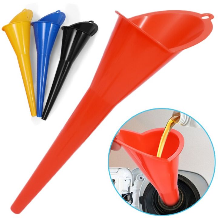 Car Long Rod Plastic Oblique Funnel Splash-proof Gasoline Refueling ...