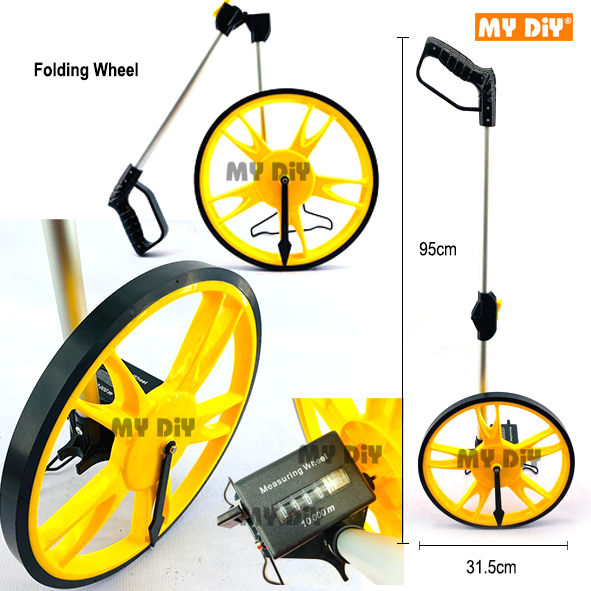 DIYHARDWARESTATION - FOLDING DISTANCE MEASURING WHEEL ANALOG MEASURING ...