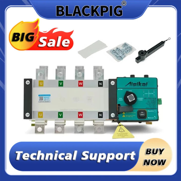 Aisikai 630A 400A 4P ATS Genset Dual Power Automatic Transfer Switch ...
