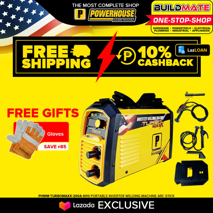 POWERHOUSE USA 200A TURBOMAXX MINI Portable Inverter Welding Machine ...