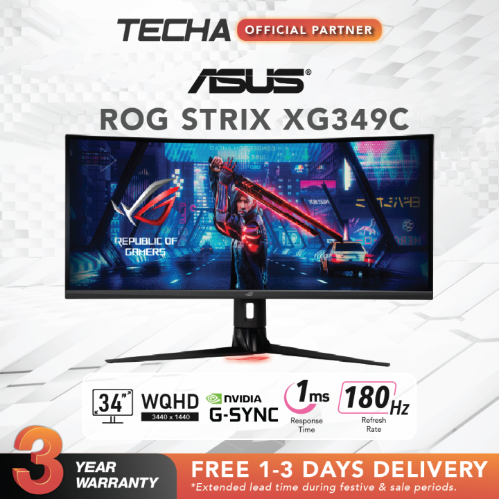 ASUS ROG STRIX XG349C | 34" WQHD | IPS |180Hz | 1ms | G-Sync Compatible ...