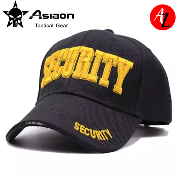 ASIAON Security Guard Personnel Hat Baseball Cap 3D Embroidery Front ...