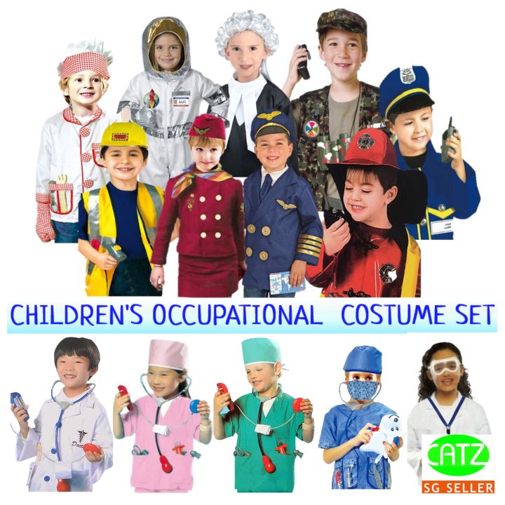 Kid's Costume Children School Occupation Career Day Role Play Cosplay ...