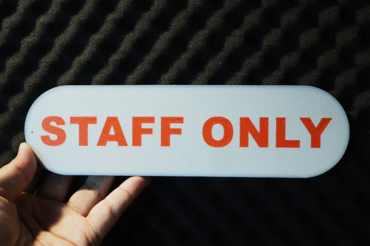 ป้าย 3 มิติ ป้ายแขวน Staff Only ของแต่งบ้าน แต่งออฟฟิศ | Lazada.co.th