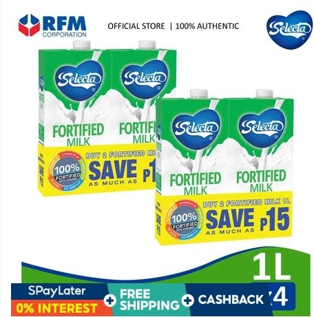 Selecta Fortified Milk 1 Liter - Set of 4s | Lazada PH
